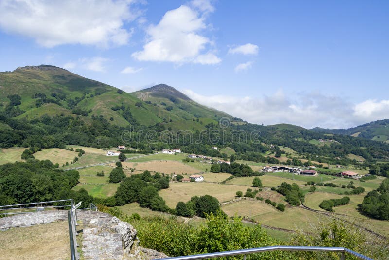 Cityscape of the Basque Village of Amaiur Stock Photo - Image of spain ...