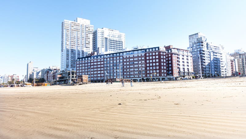 Cityscape Beach and Skyscrapers Editorial Photography - Image of town ...