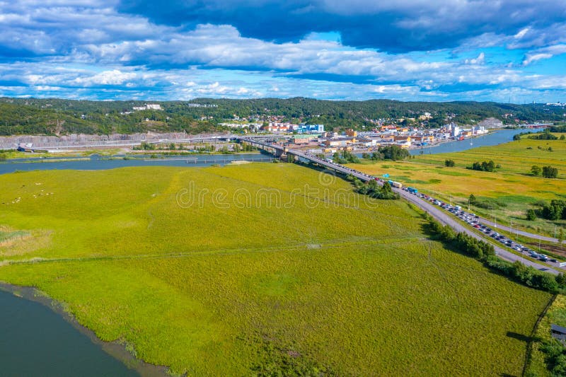 Cityscape of Bohus Town in Sweden Stock Photo - Image of facade, timber ...