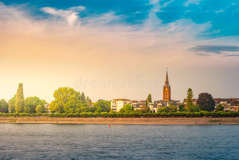 Cityscape of Bonn and River Rhine, Germany Stock Photo - Image of ...