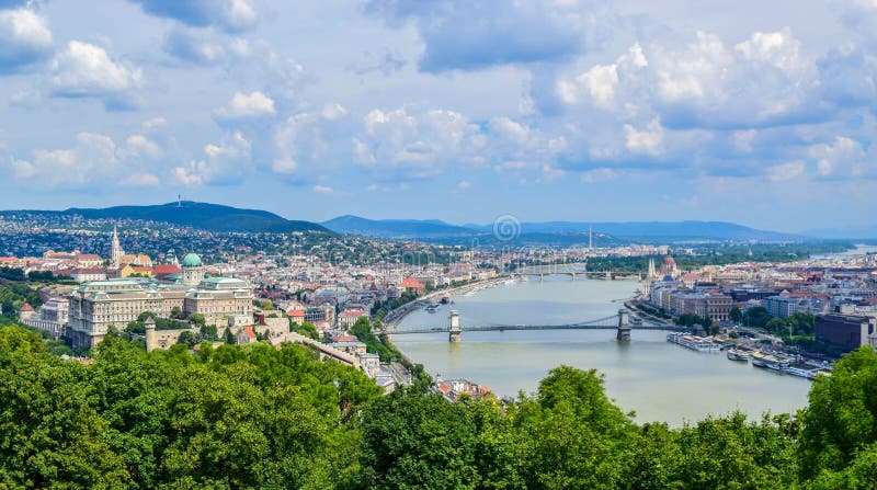 The Budapest cityscape stock photo. Image of building - 136097964
