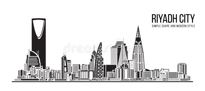 Cityscape Building Abstract Simple Shape and Modern Style Art Vector ...