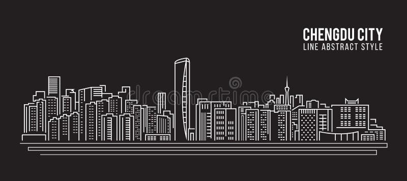 Chengdu Skyline Stock Illustrations – 308 Chengdu Skyline Stock ...