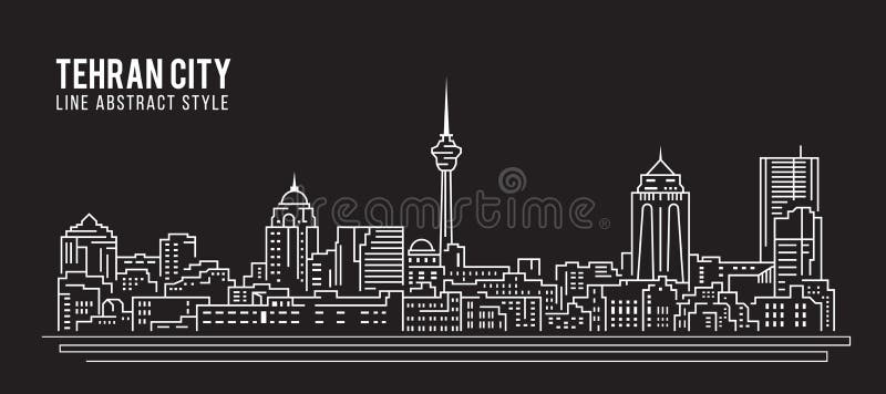 Tehran Cityscape - Iran. Sketch Stock Vector - Illustration of monument ...