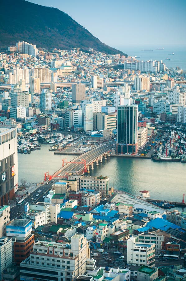 Cityscape Of Busan City, Modern Hotels On A Sea Coast Editorial Stock ...