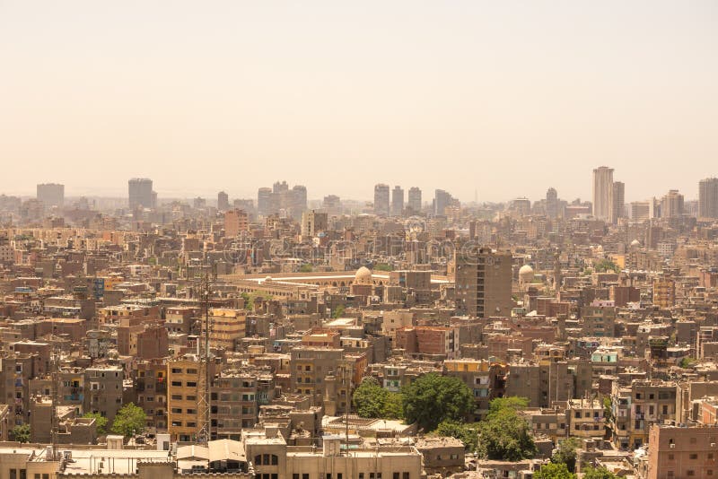 Cityscape of Cairo, Egypt stock photo. Image of history - 100346026