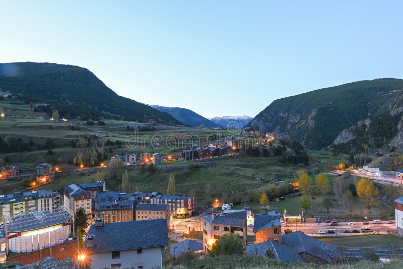 Cityscape of Canillo in Autumn. Canillo, Andorra Stock Photo - Image of ...