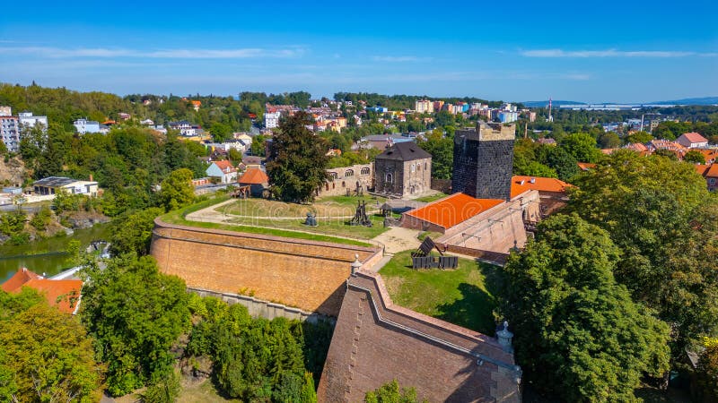 Cityscape of Cheb with Castle in Czech Republic Stock Image - Image of ...