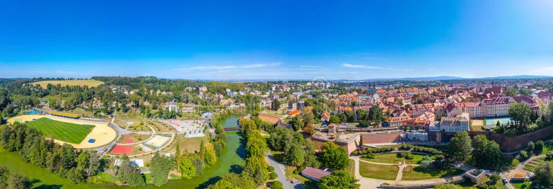 Cityscape of Cheb with Castle in Czech Republic Stock Image - Image of ...