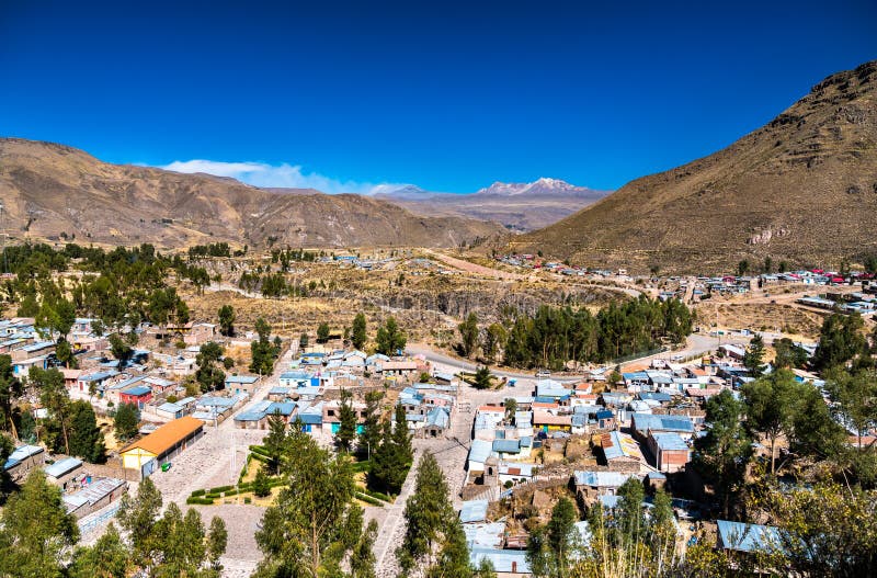Cityscape of Chivay Town in Peru Stock Image - Image of colca, town ...