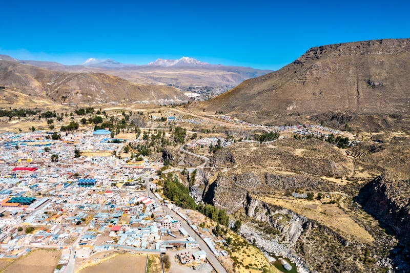 Cityscape of Chivay Town in Peru Stock Photo - Image of inca, village ...