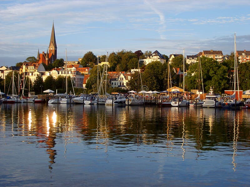 Flensburg, Germany - June 09, 2019: Port Of Flensburg At Pentecost With ...