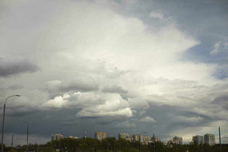Cityscape. Cloud over city stock image. Image of city - 257203823