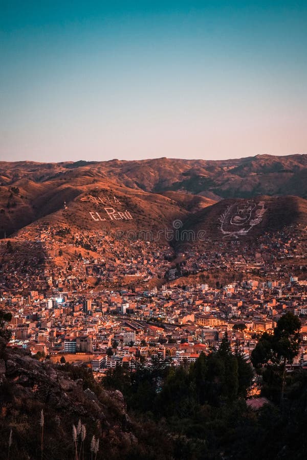 Cityscape of Cusco at the Sunset, Peru, Vertical Editorial Stock Photo ...