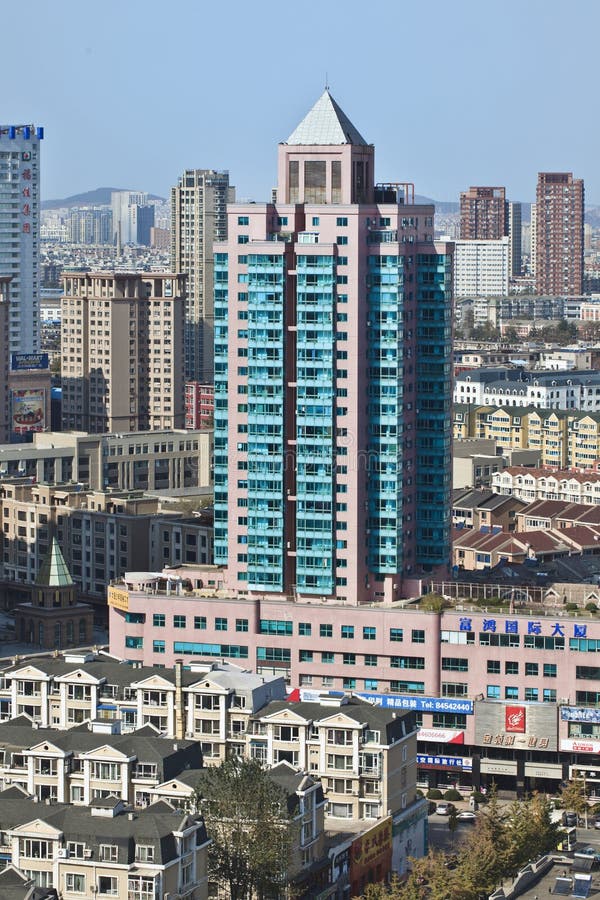Cityscape of Dalian, China editorial image. Image of asian - 29108250