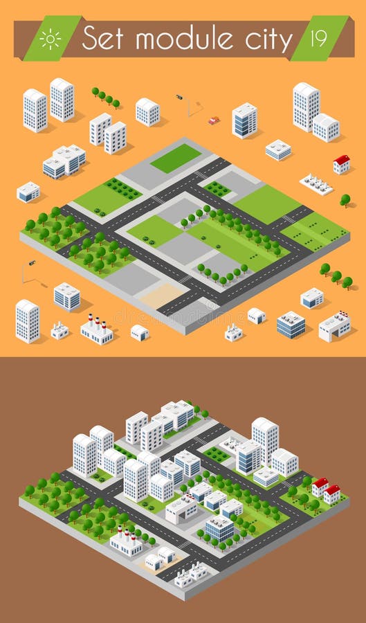 Cityscape design elements stock vector. Illustration of isolated - 88578741
