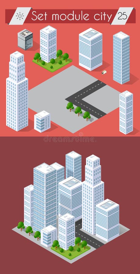 Cityscape design elements stock vector. Illustration of construction ...