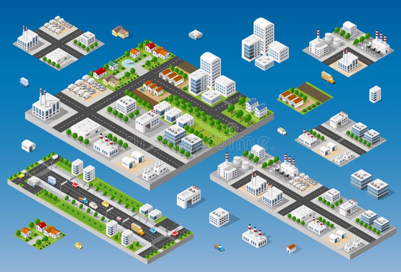 Cityscape design elements stock vector. Illustration of construction ...