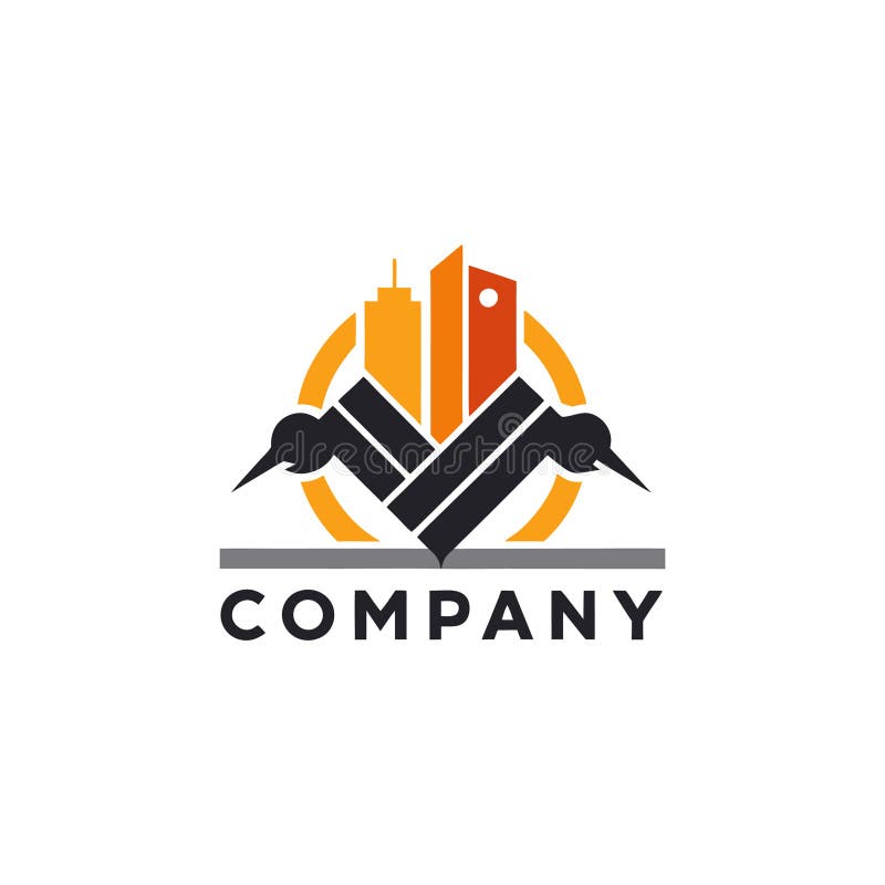 Cityscape and Divider Logo Design for Engineering Company Stock Photo ...