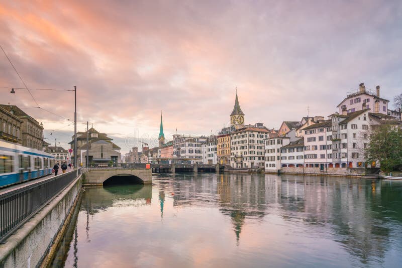 Cityscape of Downtown Zurich in Switzerland Stock Image - Image of ...