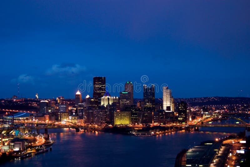 Cityscape at dusk stock photo. Image of city, cityscape - 2648536