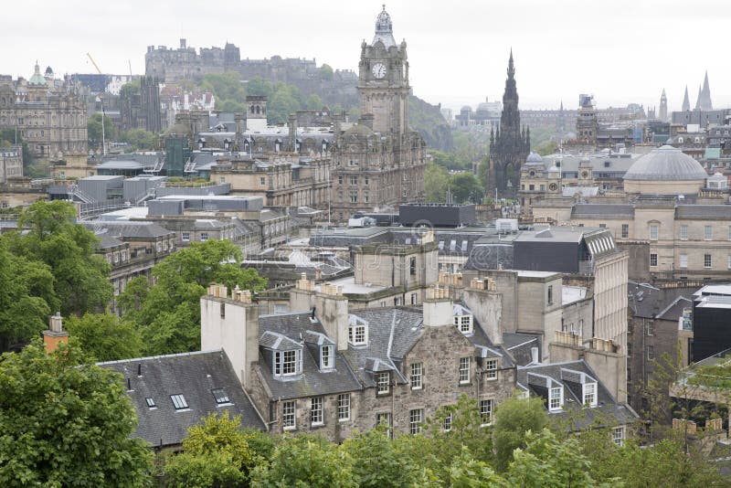 Cityscape of Edinburgh stock photo. Image of view, cityscape - 87588182