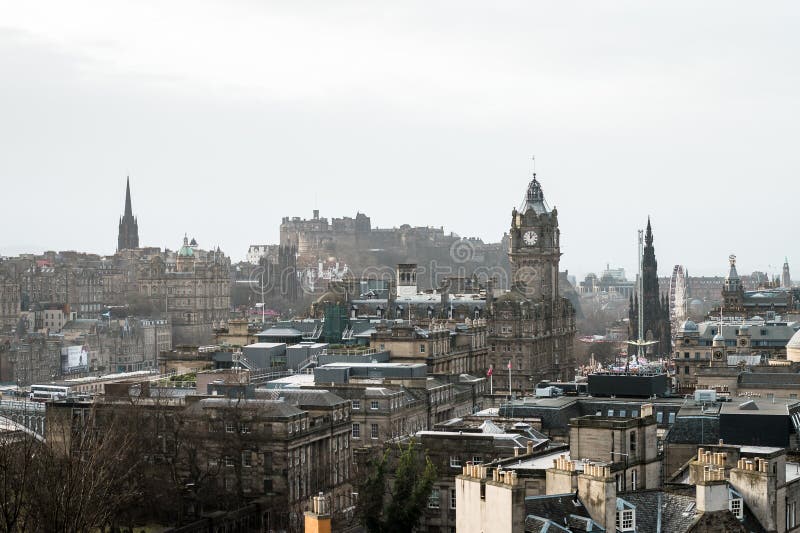 Cityscape of Edinburgh, Scotland, UK Editorial Stock Photo - Image of ...