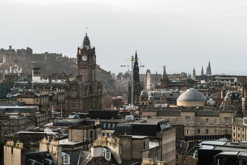 Cityscape of Edinburgh, Scotland, UK Editorial Photo - Image of ...
