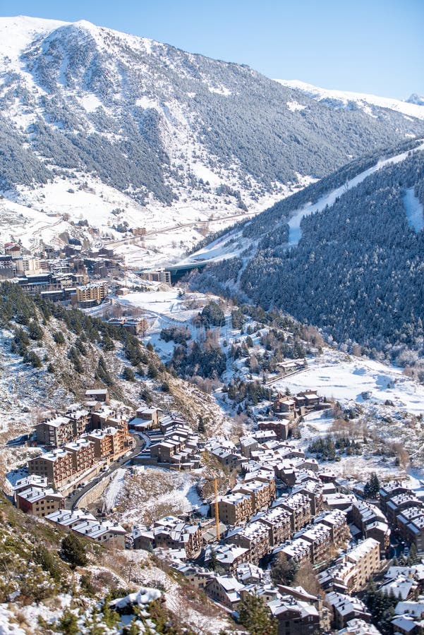 Cityscape of El Tarter, Andorra in a Sunny Day Stock Image - Image of ...