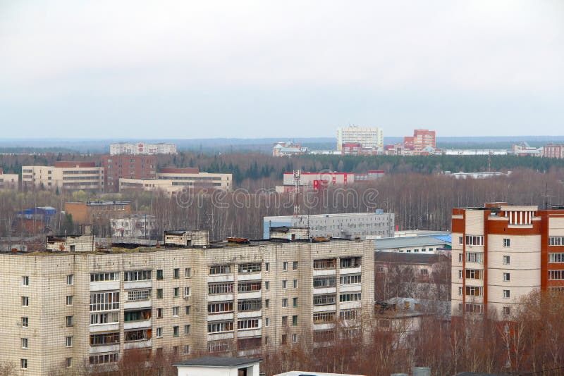 Cityscape with Elements of Obsolete Soviet Architecture. Stock Image ...