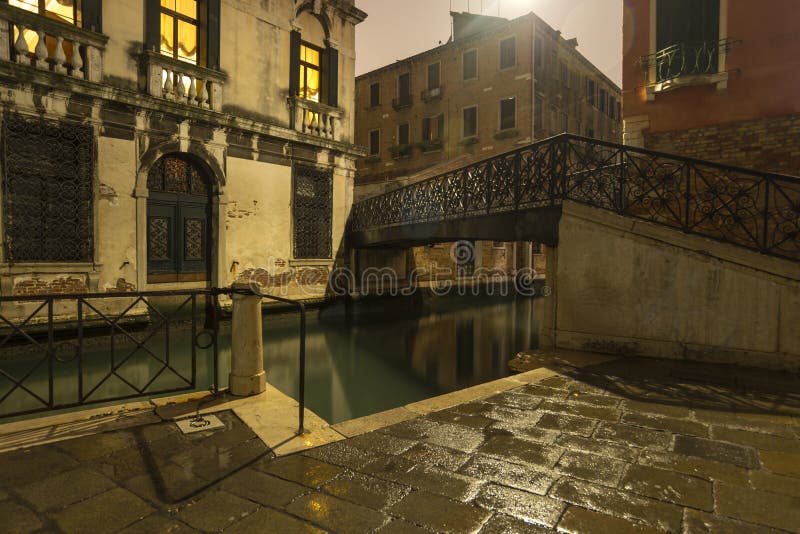 Empty Bridge by Night Slant Tele Stock Image - Image of direction ...