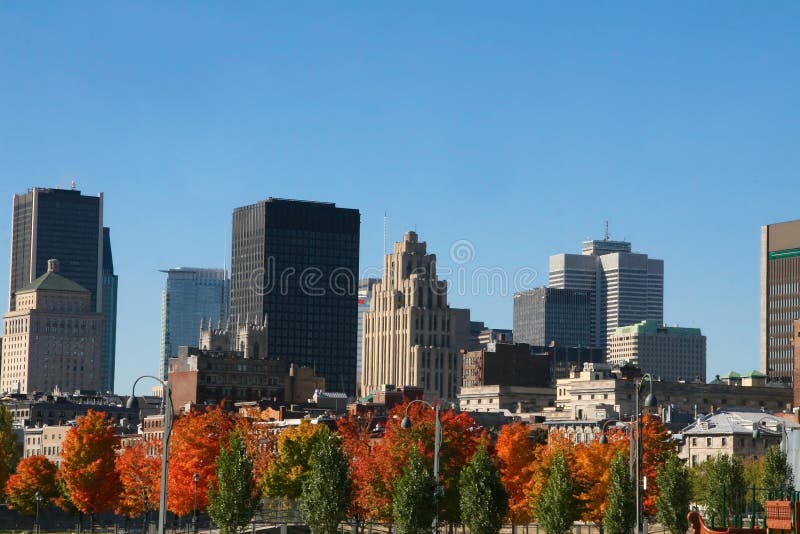 Cityscape in the Fall stock image. Image of trees, downtown - 10865573