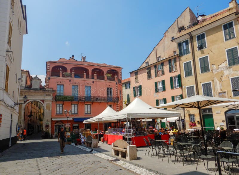 Cityscape Final Borgo, Savona- Italy. 19 July 2019 Editorial Stock ...