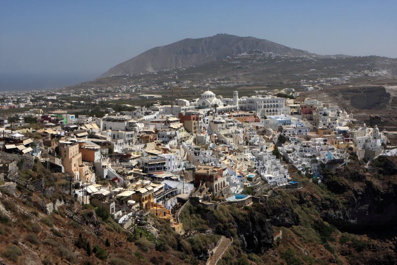 Cityscape of Fira stock photo. Image of islands, idyllic - 16863844