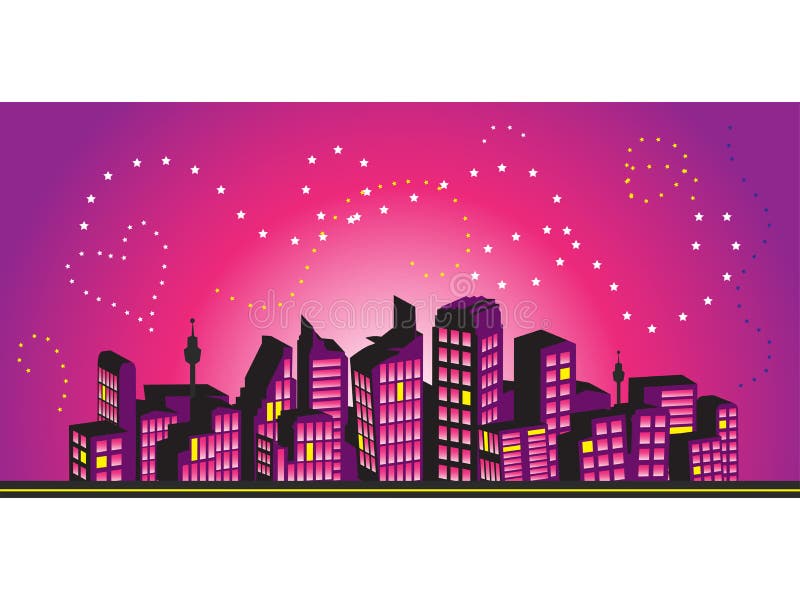 Cityscape Frame, Silhouettes Stock Vector - Illustration of dimensional ...