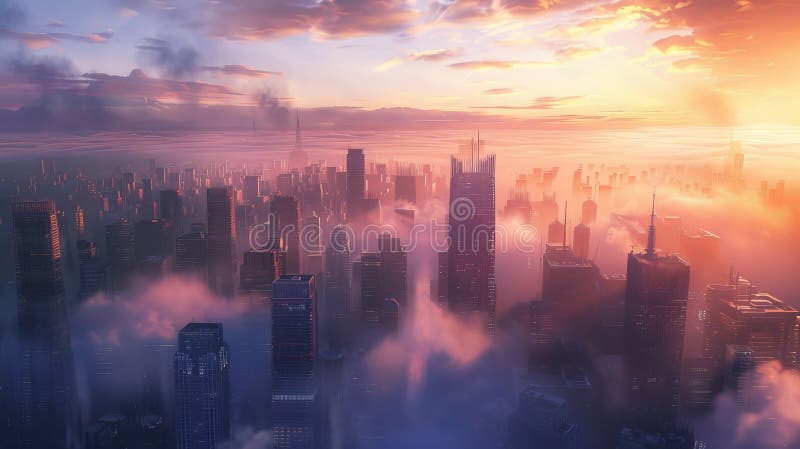 Cityscape Fusion Ad with High Visibility and Copy Space for Realistic ...