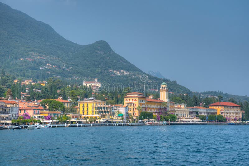Cityscape of Gardone Riviera in Italy Stock Photo - Image of italian ...