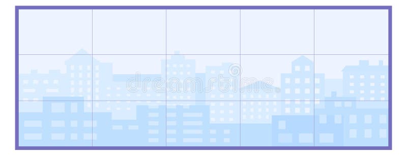 Cityscape in Glass Frame. Urban Landscape Window View Stock ...