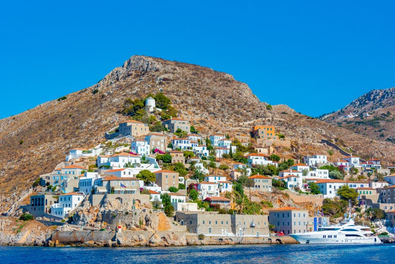 Cityscape of Greek Town Hydra Stock Image - Image of peloponnese ...
