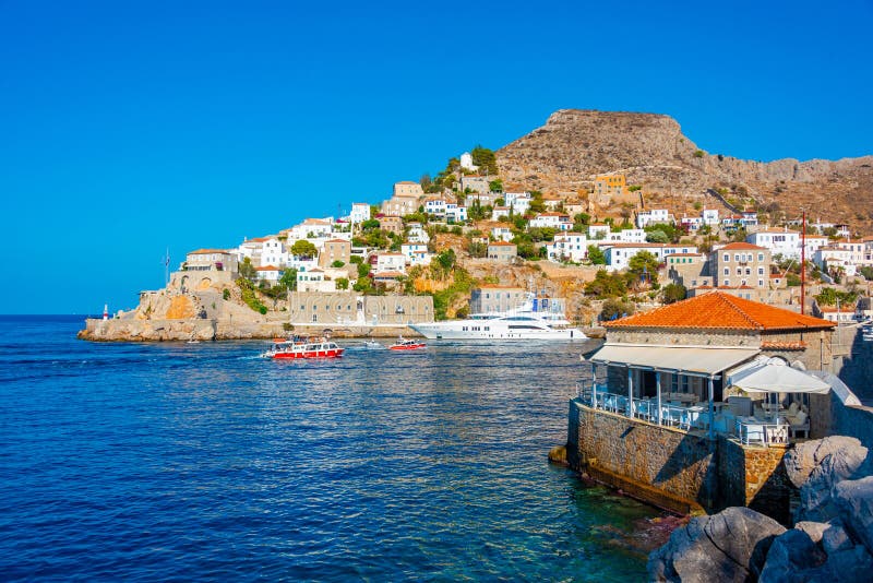 Cityscape of Greek Town Hydra Stock Photo - Image of cityscape, idra ...