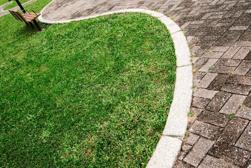 Cityscape of Green Park with Curve Way Acrossed Stock Image - Image of ...