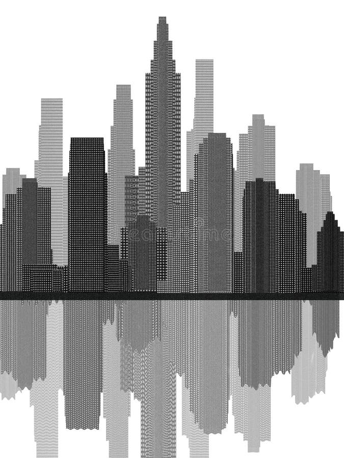 Cityscape Grey View stock illustration. Illustration of buildings - 7497057