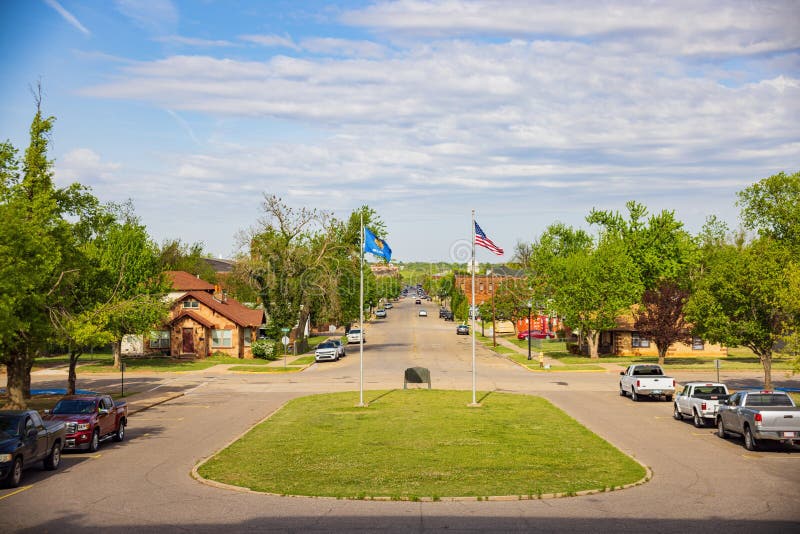 Cityscape of Guthrie editorial stock photo. Image of sunny - 248014678