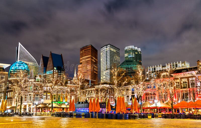 Cityscape of the Hague from Het Plein Square. the Netherlands Stock ...
