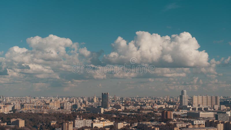 Cityscape from High Point with Beautiful Clouds Above Stock Image ...