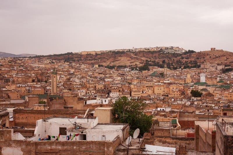 Cityscape of the Historic Fez City, Morocco Stock Photo - Image of ...