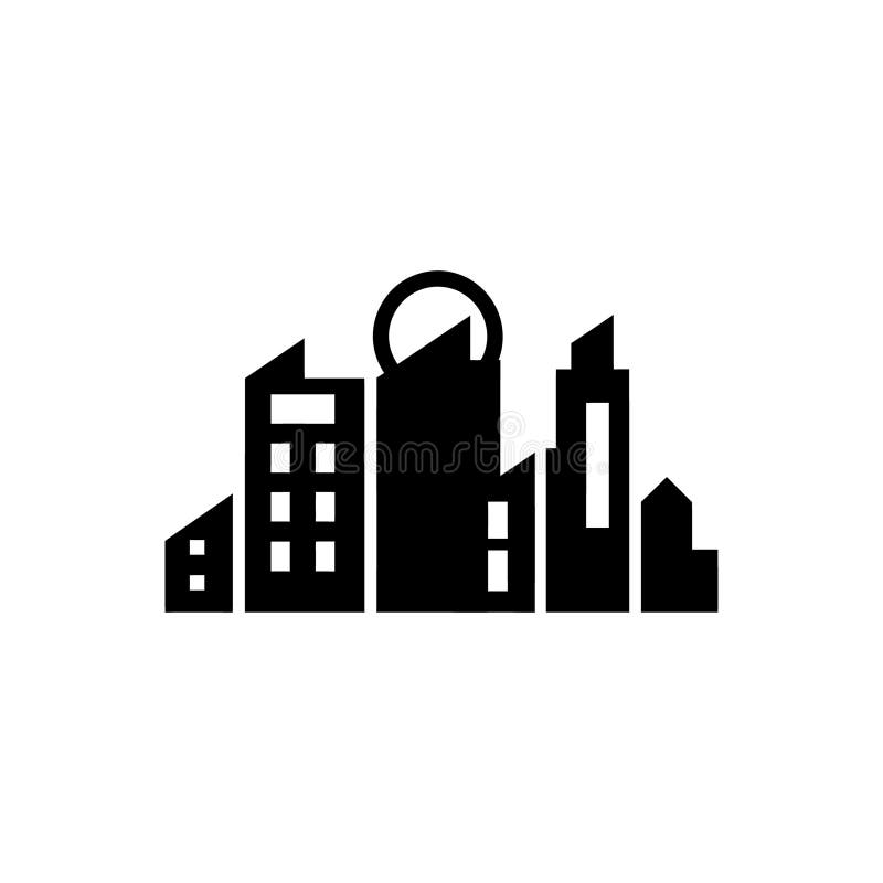 Cityscape icon stock vector. Illustration of downtown - 301222617