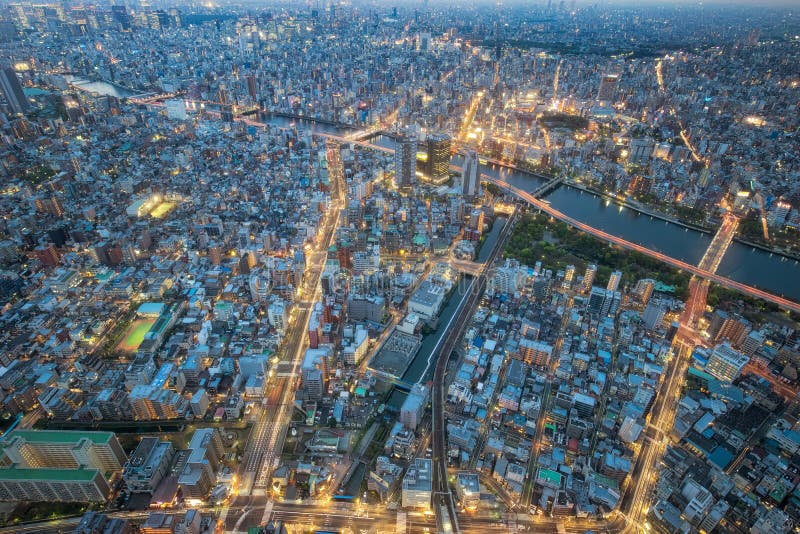 Cityscape in Japan editorial photography. Image of design - 73047102