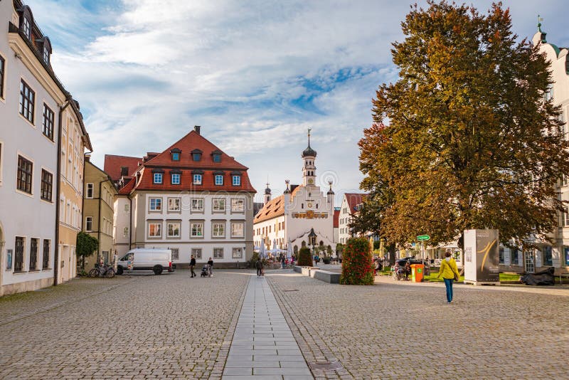Cityscape of Kempten town editorial stock photo. Image of cityscape ...