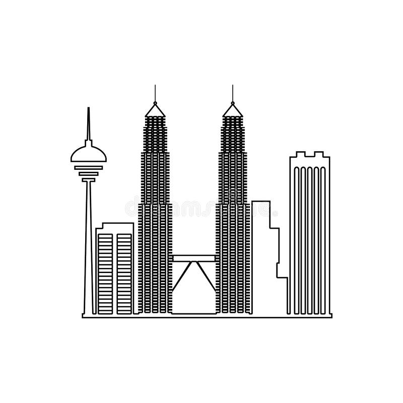 Kuala Lumpur Outline Stock Illustrations – 1,531 Kuala Lumpur Outline ...